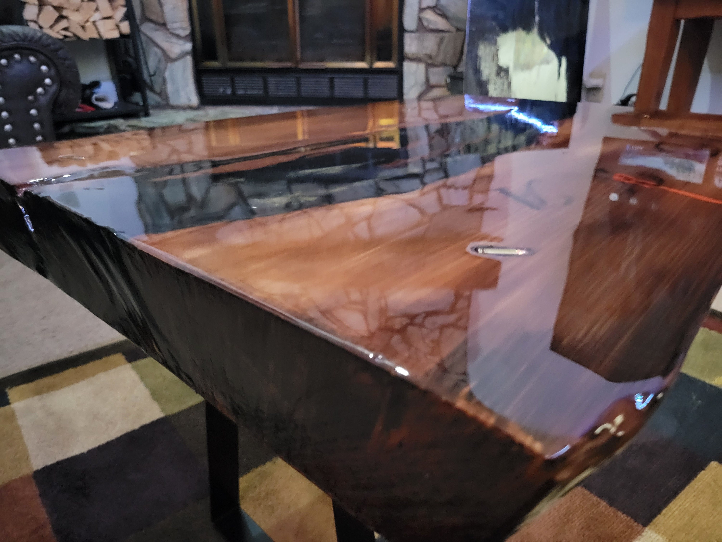 Custom Epoxy Resin River Table - Etsy