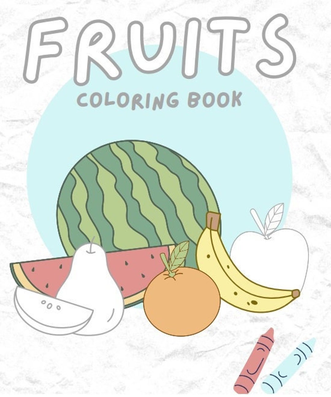 Fruits Coloring Book - Etsy