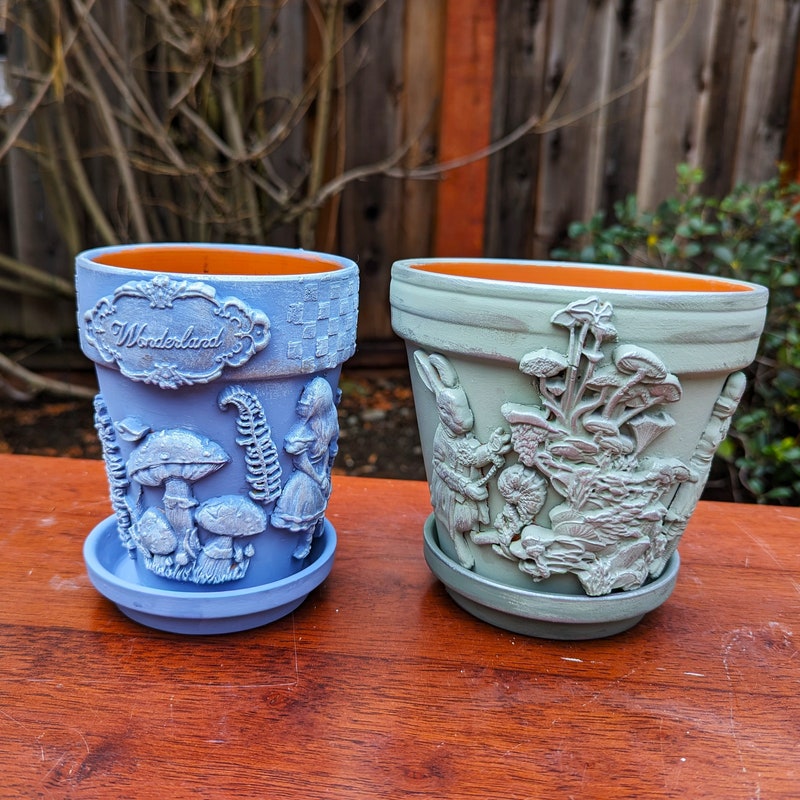 Blue Clay Planters - Etsy