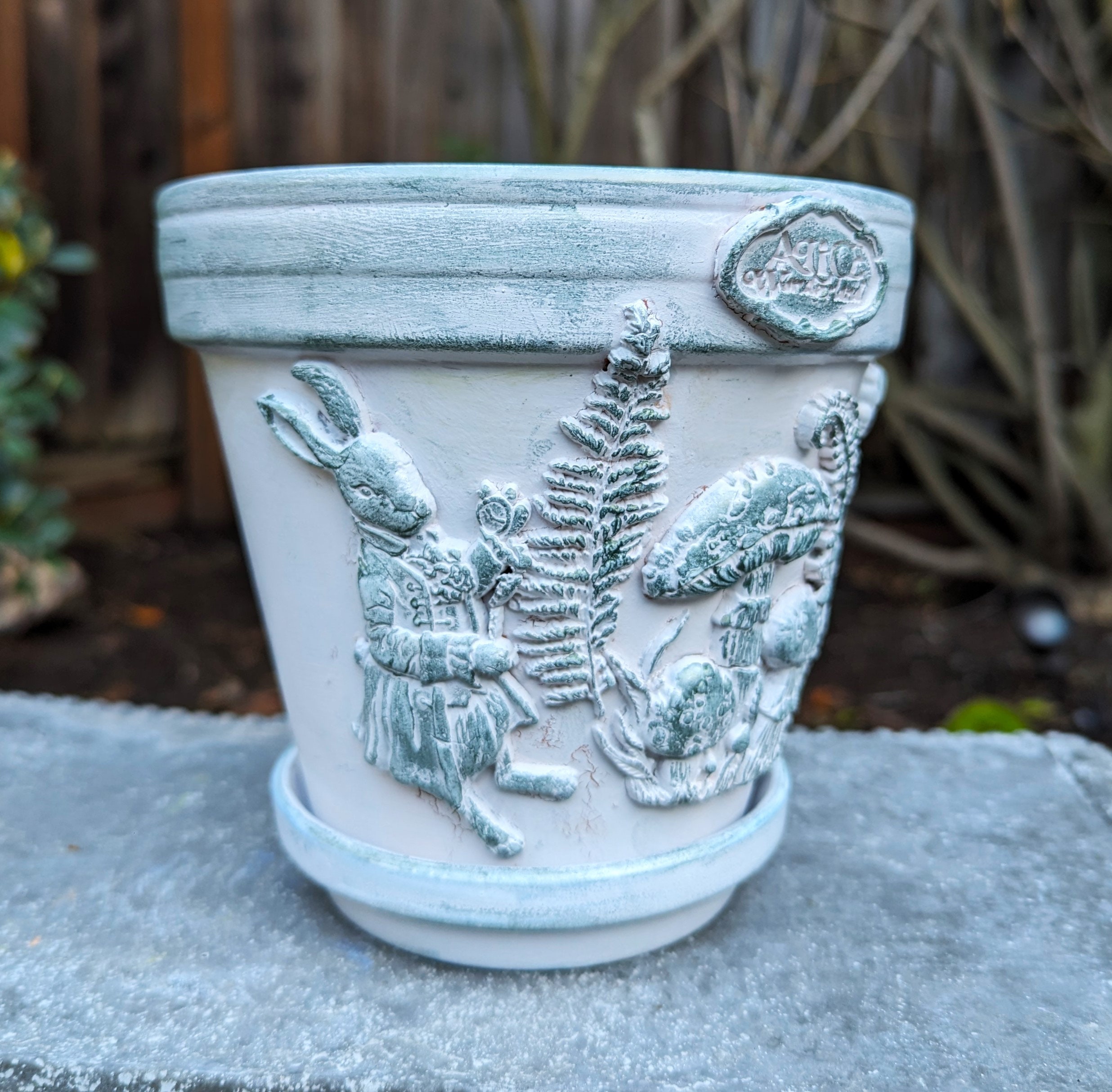 Alice in Wonderland Flower Pot Ready to Ship, Alice in Wonderland ...