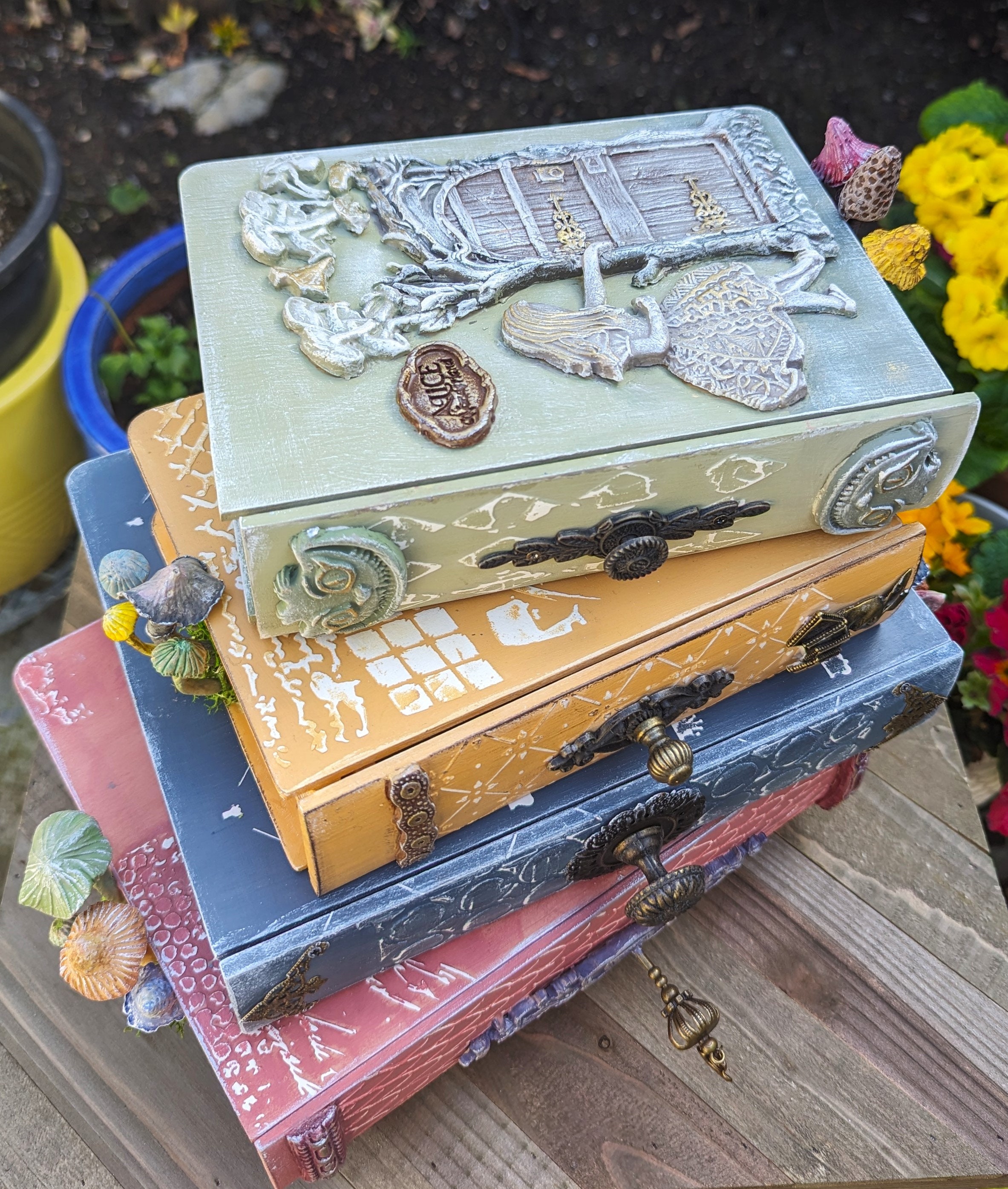 Chest of Drawers, Apothecary Cabinet, Book Shape Box, Trinket Book Box ...