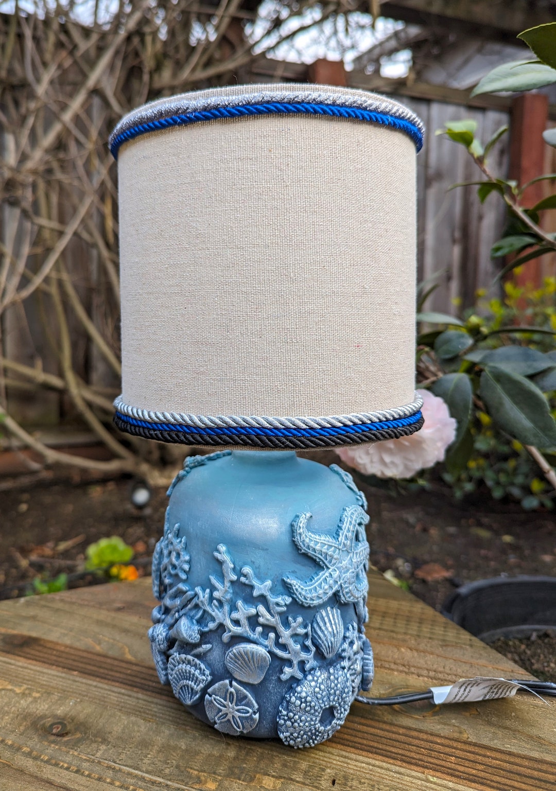 Handcrafted Starfish Table Lamp: Ocean-themed Coastal Decor - Etsy
