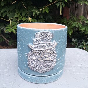 Decorated Flower Pot Ready to Ship, Cat Planter, Succulent Pot, Floral ...