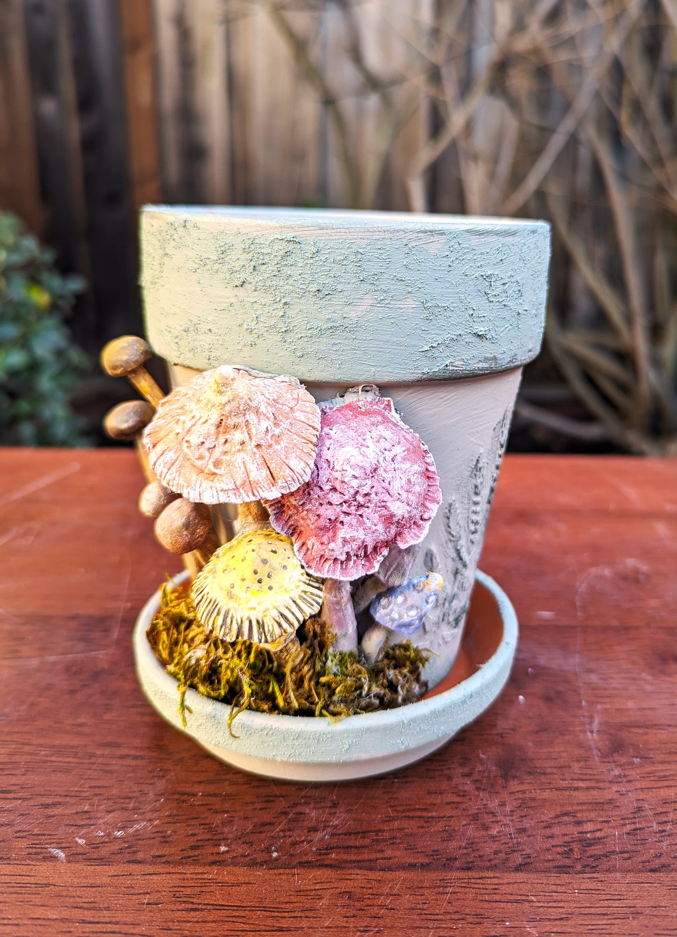 Handmade Mushroom Flower Pot: Mossy Garden Decor - Etsy