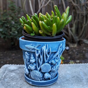 Flower Pot Ready to Ship, Nautical Pot, Pair Matching Pot, Floral ...