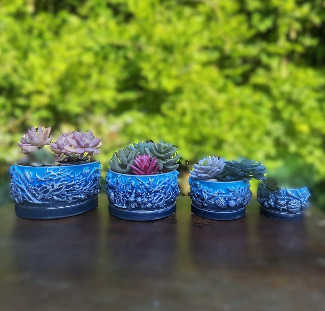 Handmade Floral Ceramic Succulent Pot: Unique Garden Planter - Etsy