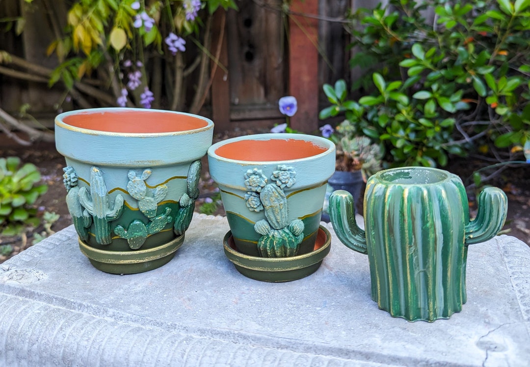 Handmade Ceramic Succulent Planter: Cactus Decor, Indoor Planter - Etsy