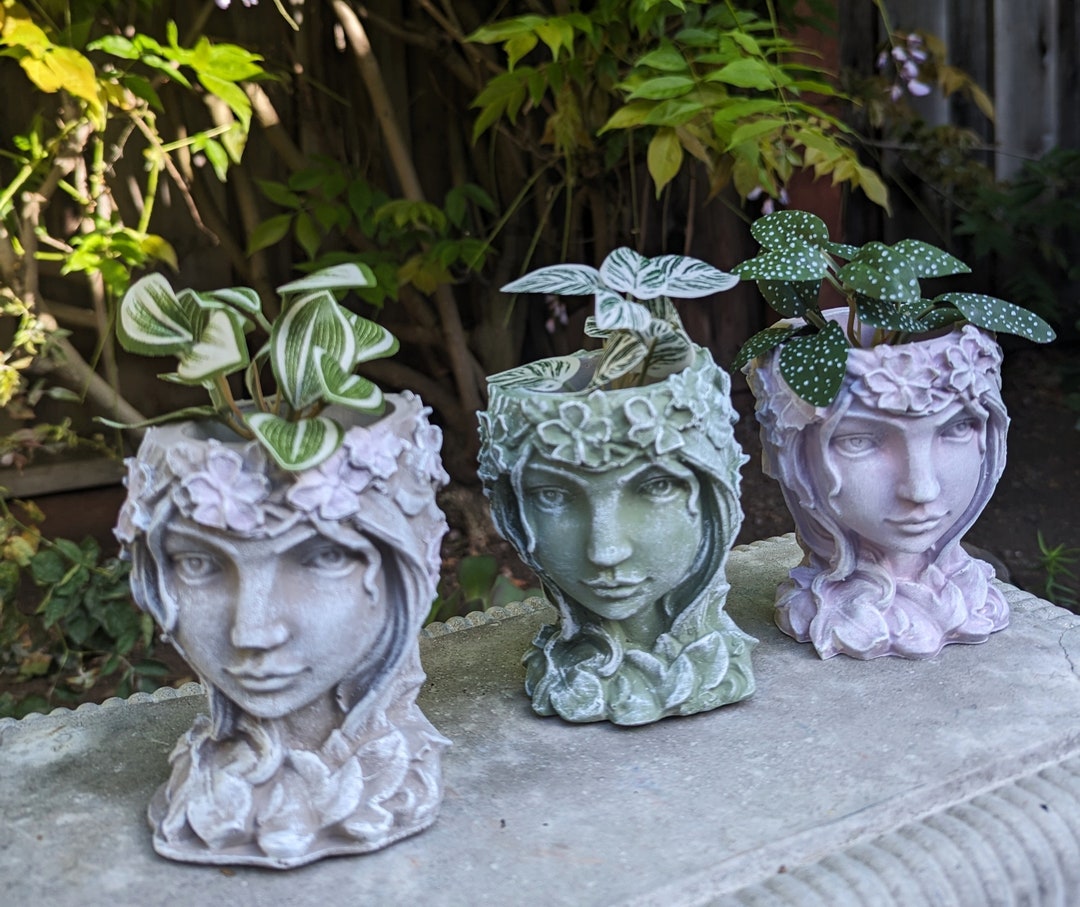 Head Planter Goodness Plant Pot Girl Flower Pot Decorative Girl ...