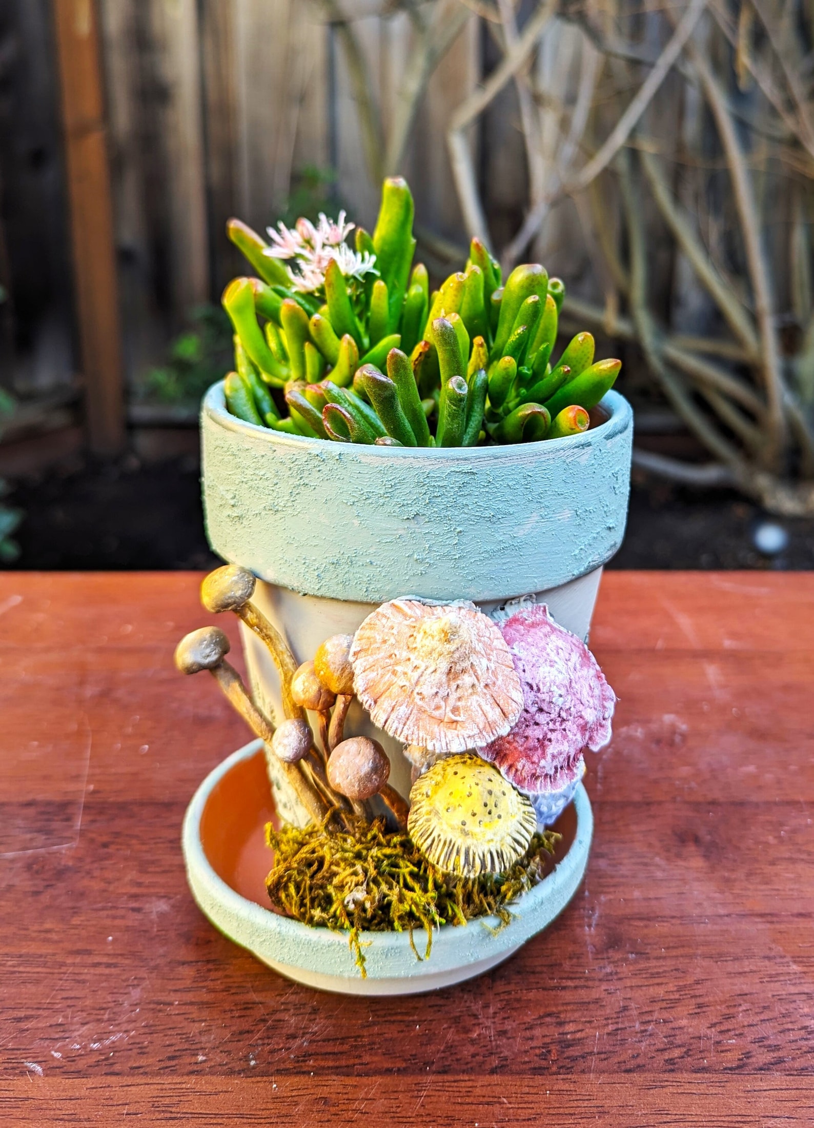 Handmade Mushroom Flower Pot: Mossy Garden Decor - Etsy