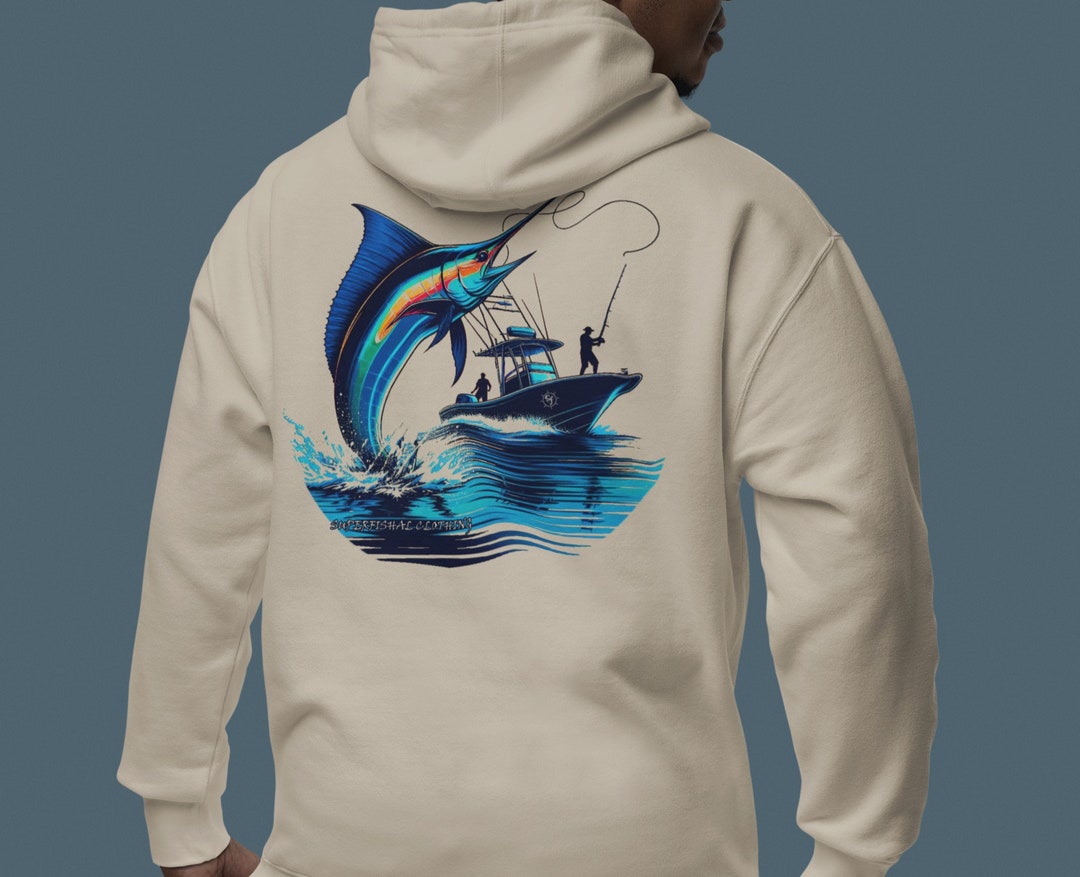 Superfishal Blue Marlin Hoodie - Etsy