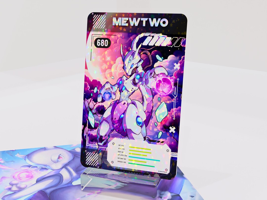 Mewtwo Mechanical Design Custom Card Inspired by Pokemon - Etsy