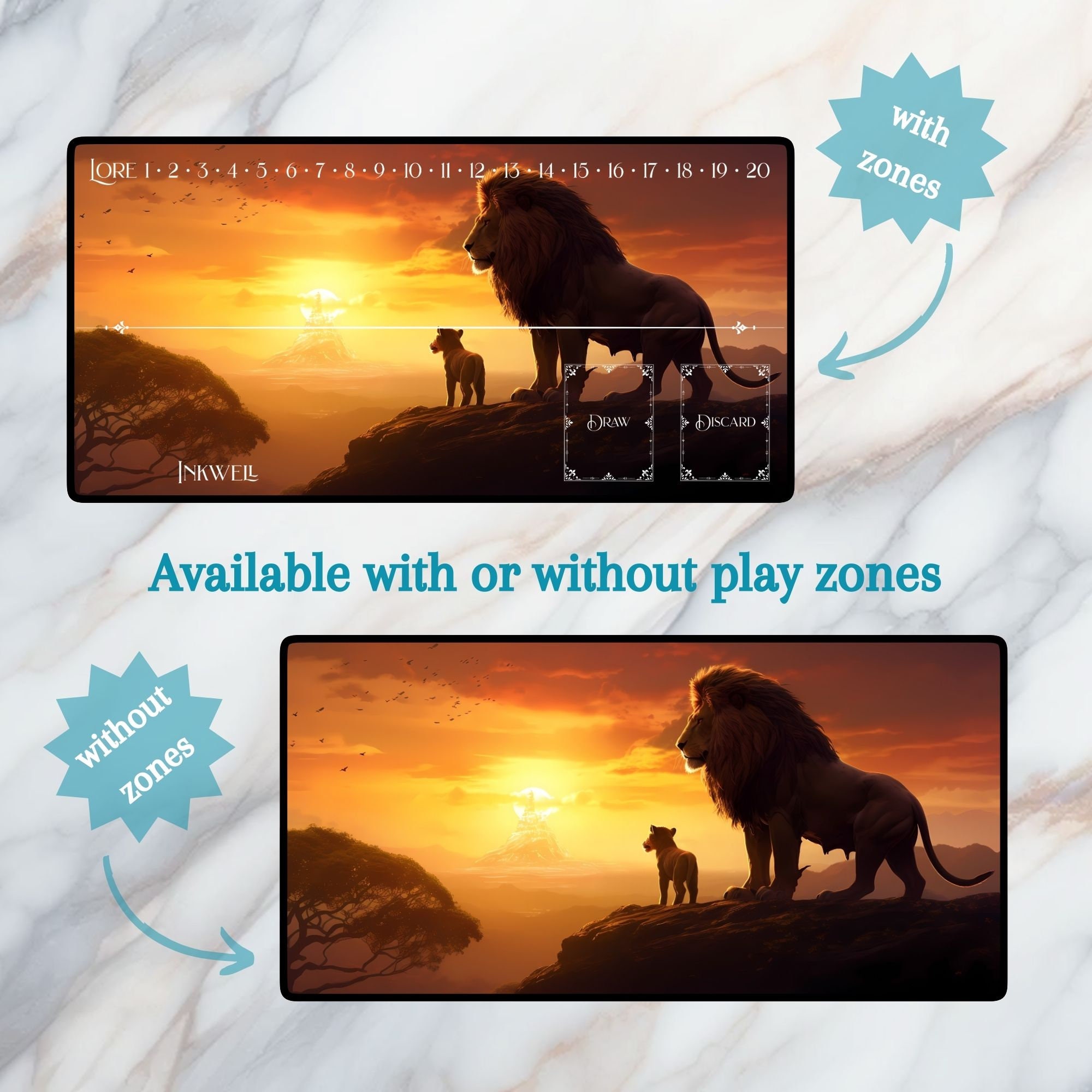 Lion King Simba Disney Inspired TCG Lorcana Playmat Board Game Gifts ...