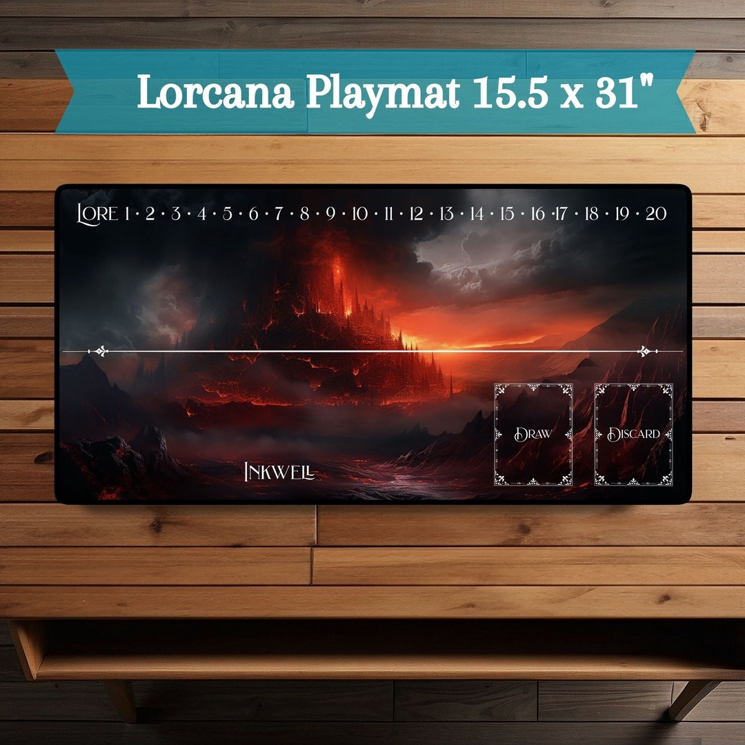 Mordor Lord of the Rings Inspired LOTR TCG Lorcana Playmat Board Game ...