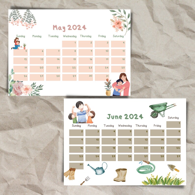 Printable Calendars 2024, Kids Calendar, Homeschool Calendar, Printable ...
