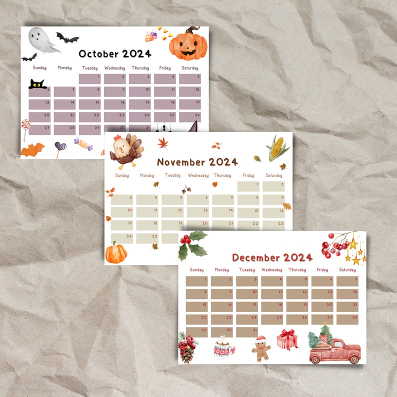 Printable Calendars 2024, Kids Calendar, Homeschool Calendar, Printable ...