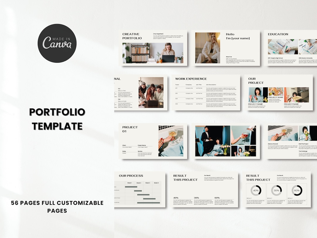 Portfolio Template | Portfolio Template Aesthetic | Creative Portfolio ...