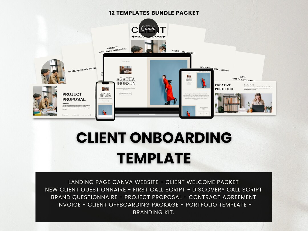Client Onboarding Template | Social Media Starter Kit | Virtual Assistant Starter Kit | Business ...