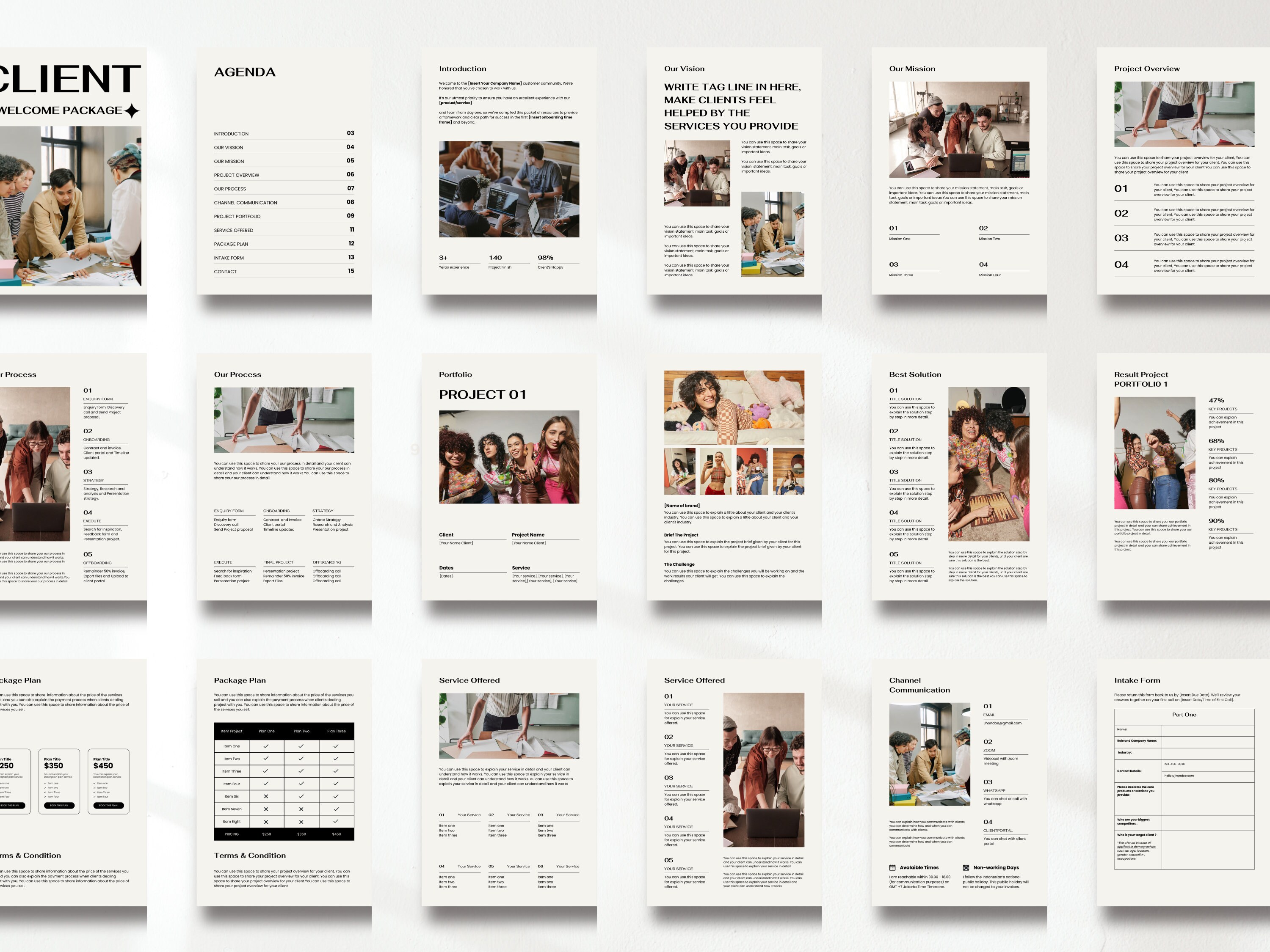 New Client Welcome Packet Welcome Packet Template Service & Pricing ...