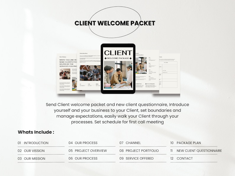 New Client Welcome Packet | Welcome Packet Template | Service & Pricing ...