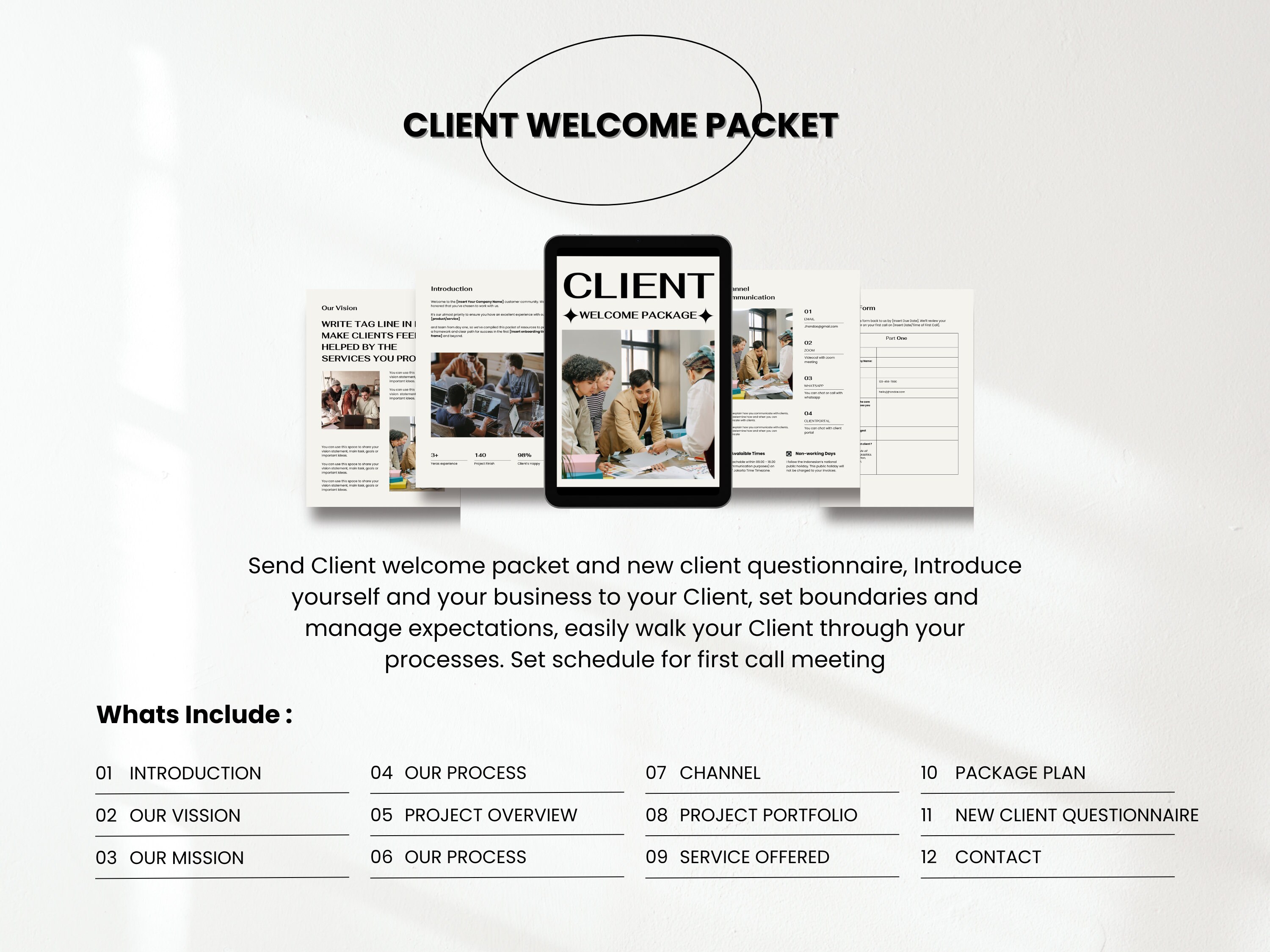 New Client Welcome Packet Welcome Packet Template Service & Pricing ...