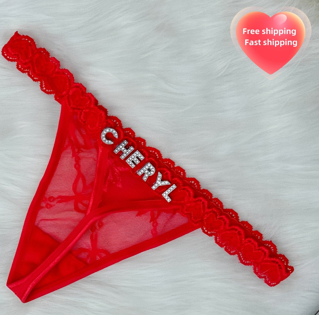 Personalized Lace Thongs Custom Lettered Thongs Name Thongs Etsy