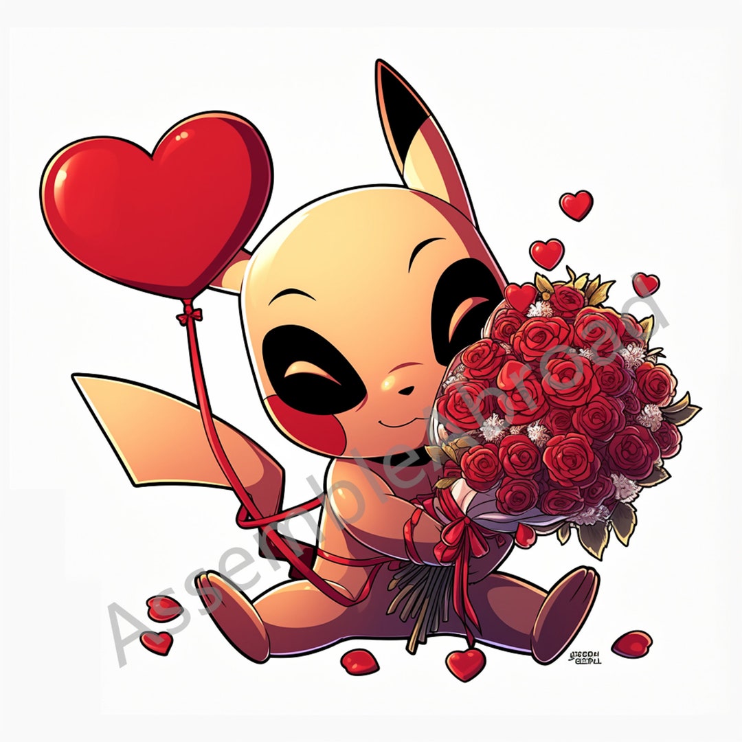 Lover Pikachu Valentines Png,cute Pokemon Pikachu, Pikachu Printable ...
