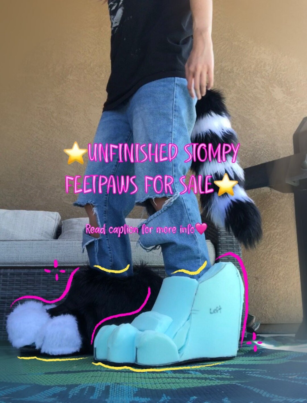 Fursuit Stompy Feet Paws, Unfinished Foam Base - Etsy