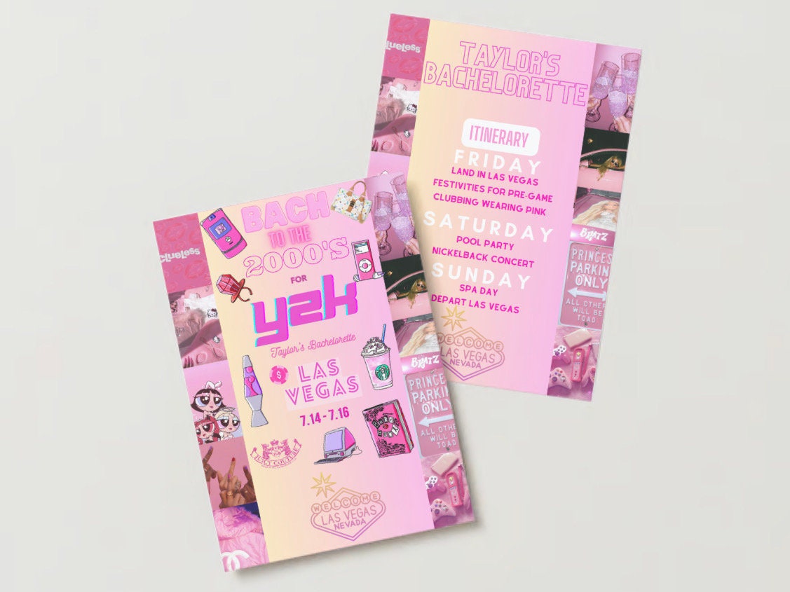 Bachelorette Party | Y2K Bachelorette Invite | Digital Party Invitation ...