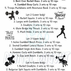 Workout Template | Lifting Template | Workout Planner | Workout Plan ...