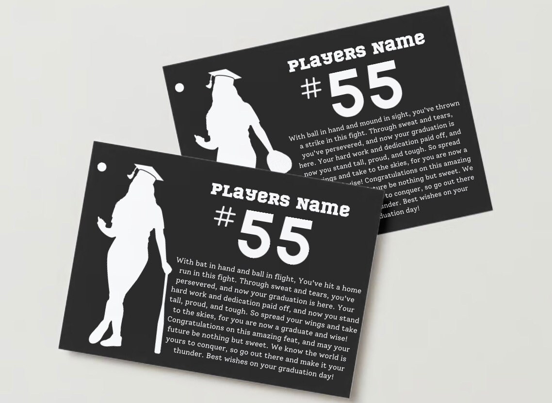 Softball Graduation Gift, Softball Player Gifts, Pitcher & Hitter ...