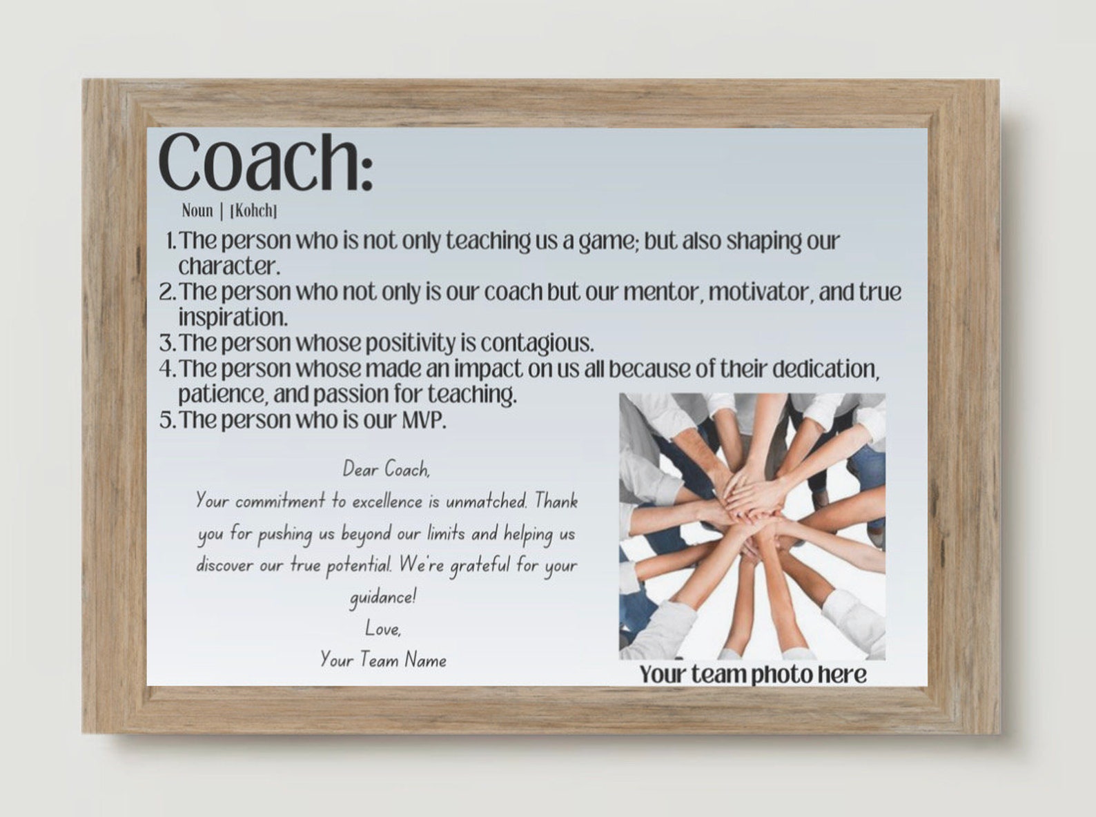 Personalized Coach Gifts - Coach Definition - Coach Card - Thank You ...
