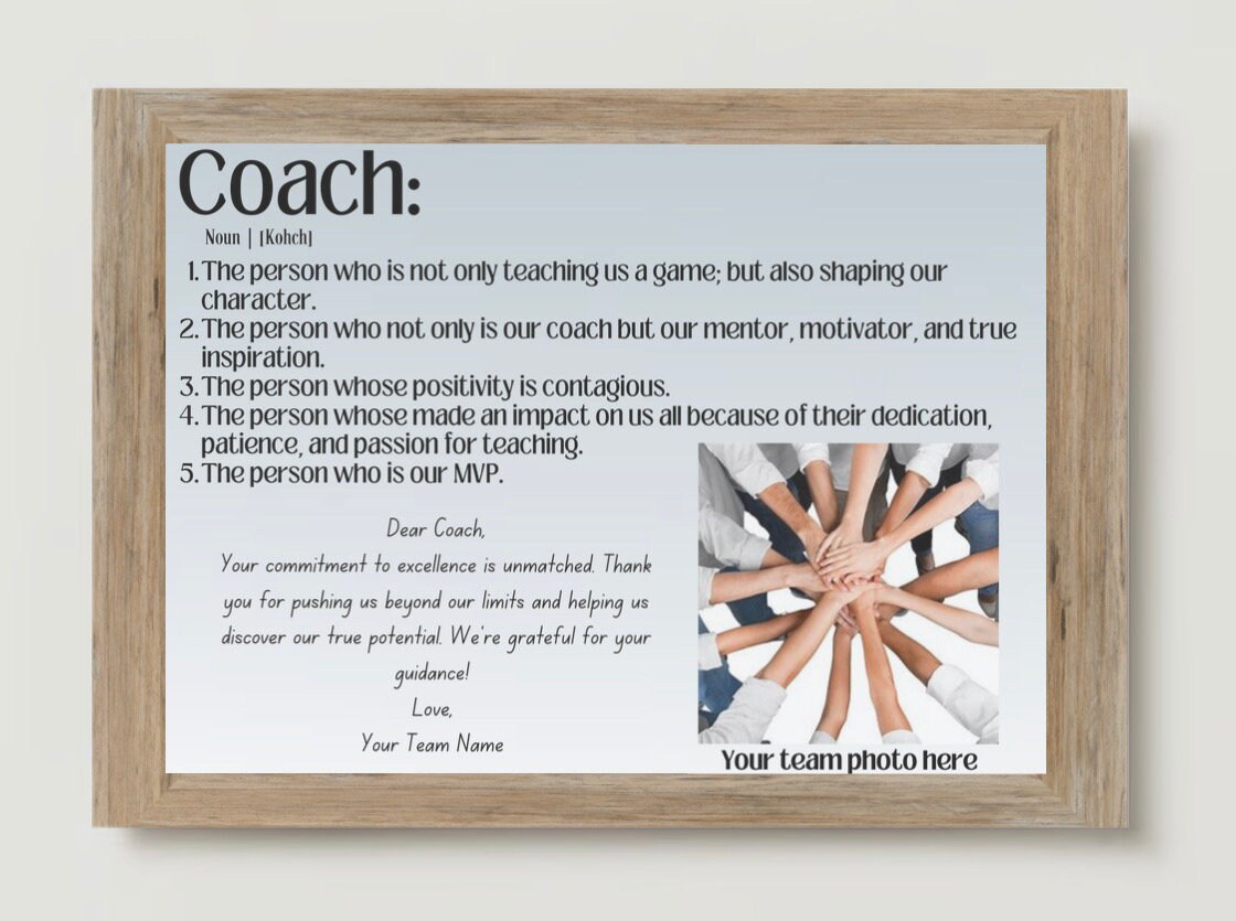 Personalized Coach Gifts - Coach Definition - Coach Card - Thank You ...
