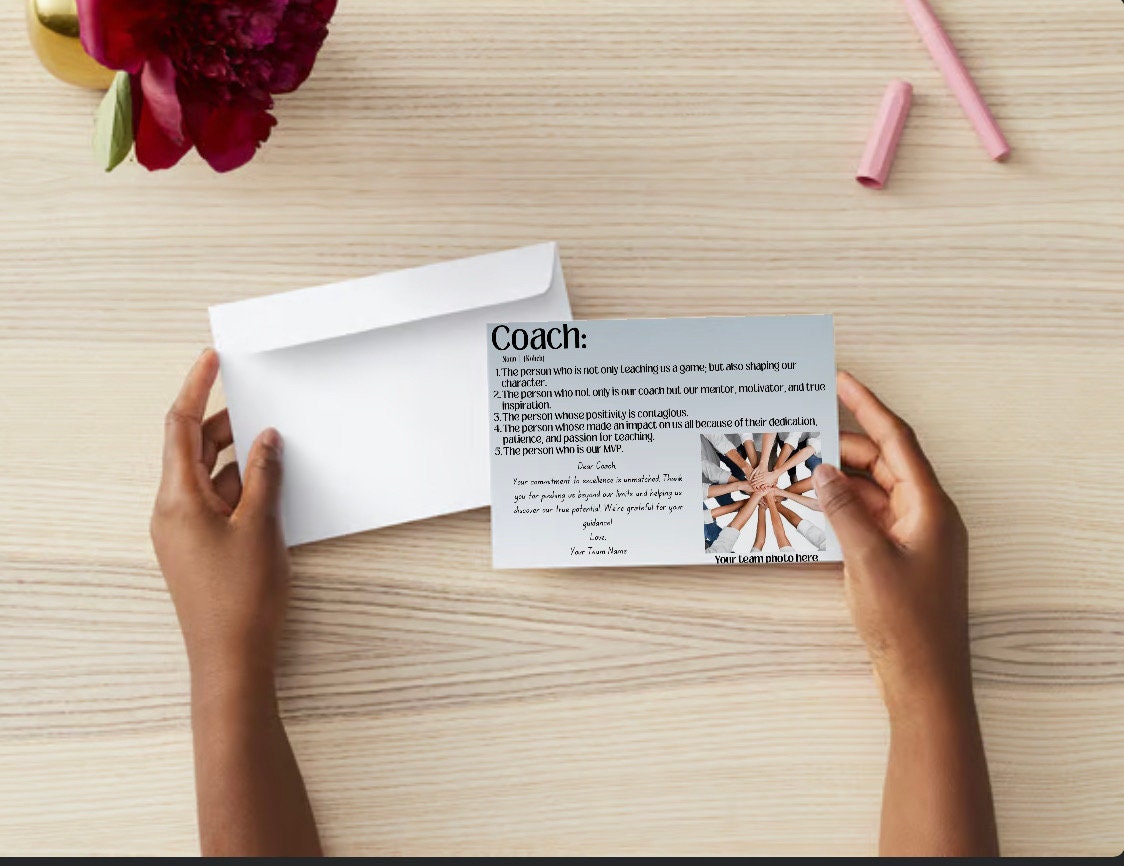 Personalized Coach Gifts - Coach Definition - Coach Card - Thank You ...