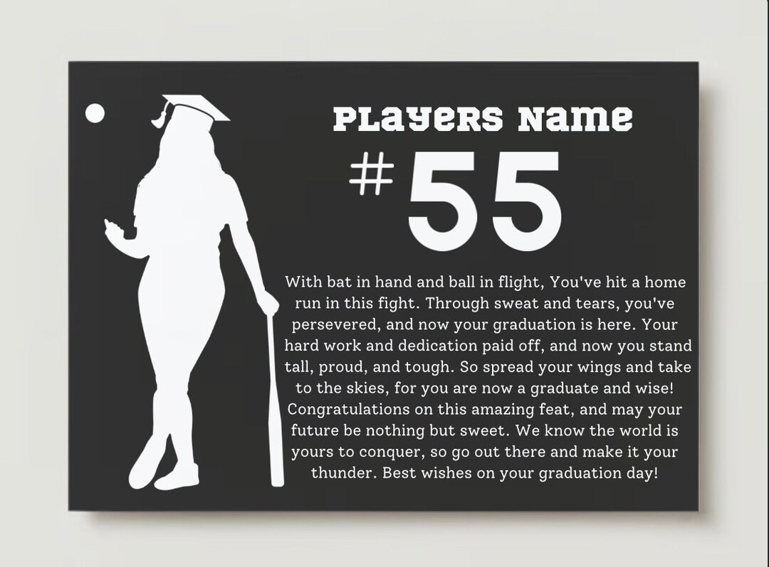 Softball Graduation Gift, Softball Player Gifts, Pitcher & Hitter ...