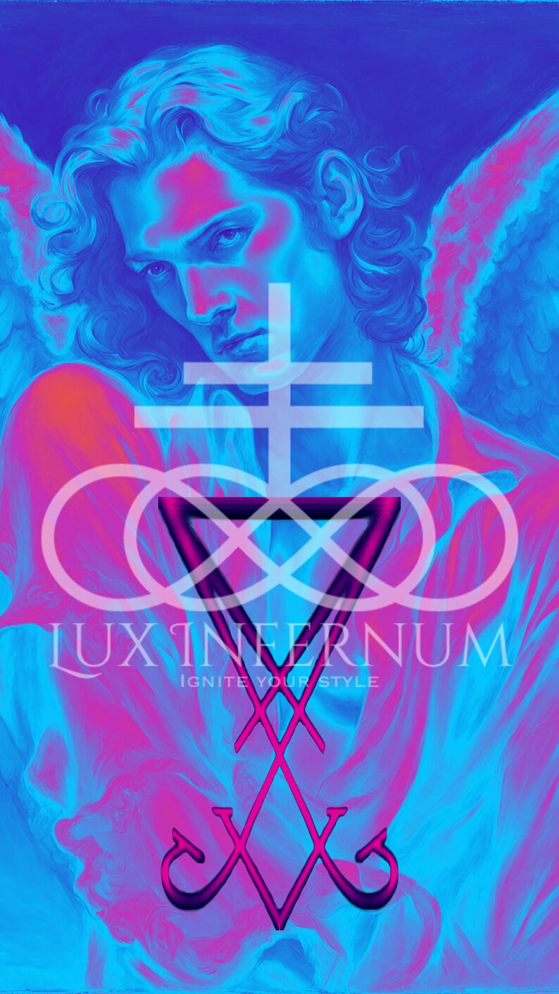 2 Pack - Past & Present Neon Lucifer Inspired Phone Wallpaper Lock ...