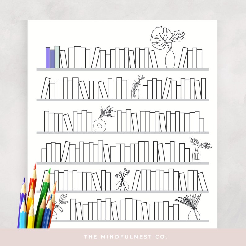 Bookshelf Printable Template, Printable Bookshelf Reading Journal ...