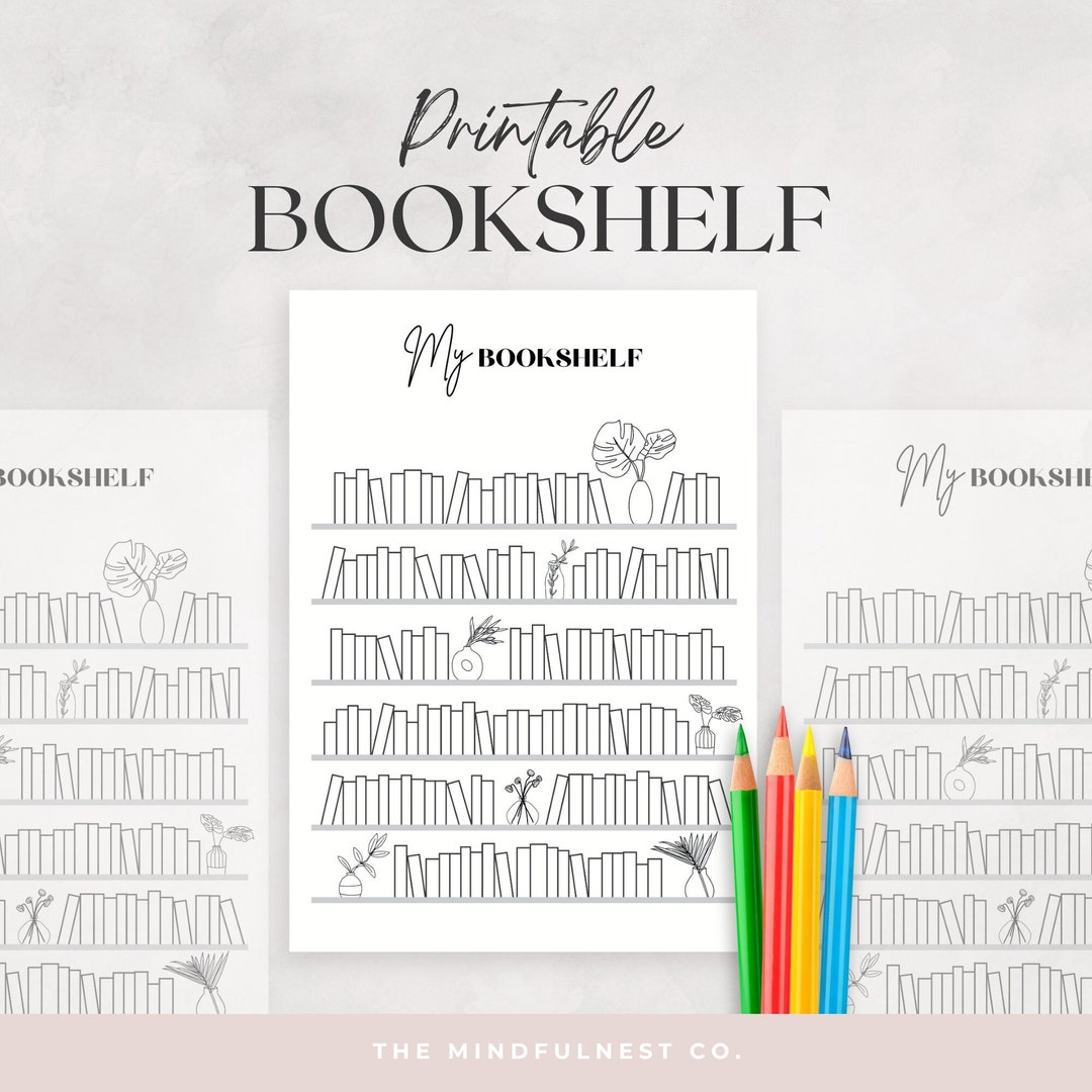Bookshelf Printable Template, Printable Bookshelf Reading Journal ...