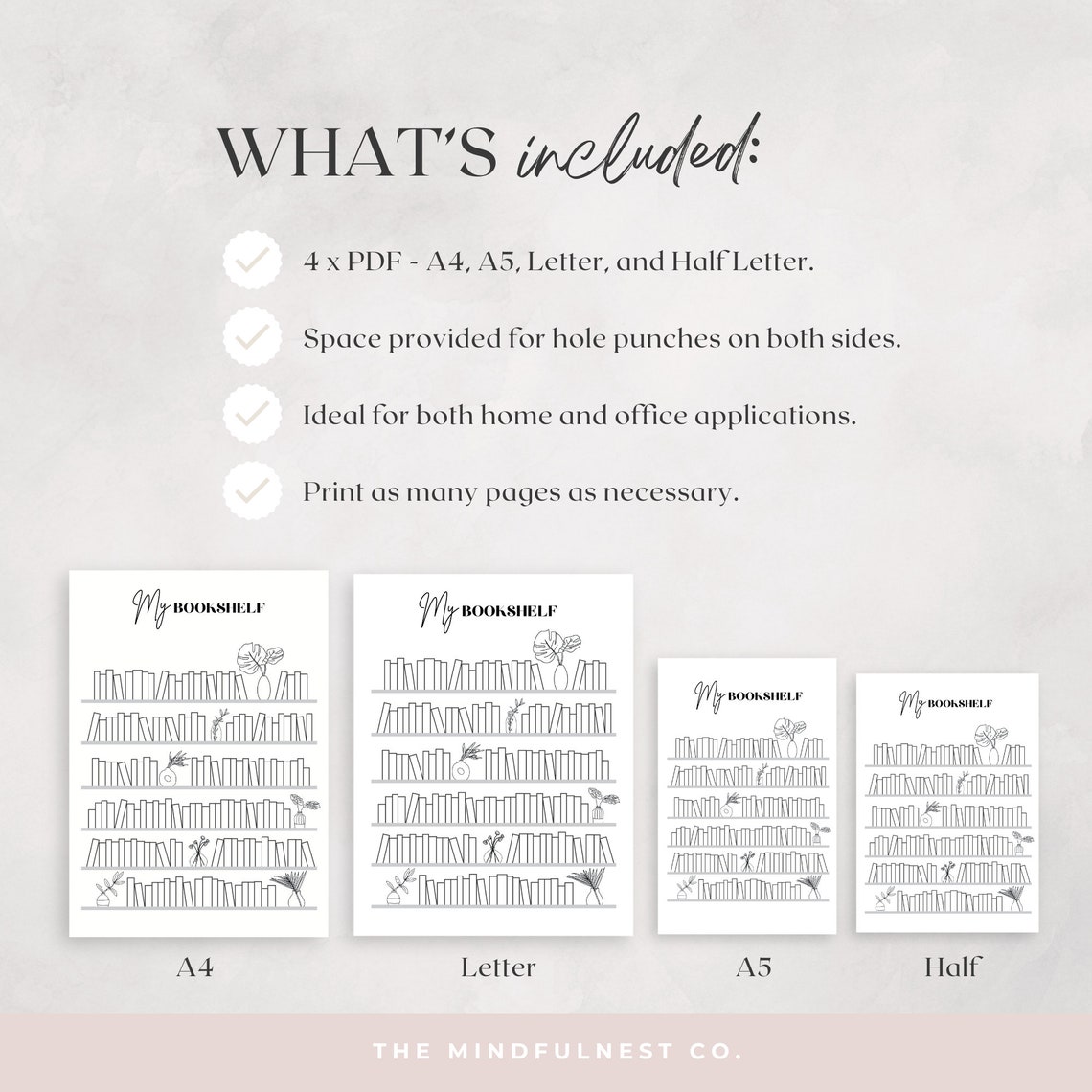 Bookshelf Printable Template, Printable Bookshelf Reading Journal ...