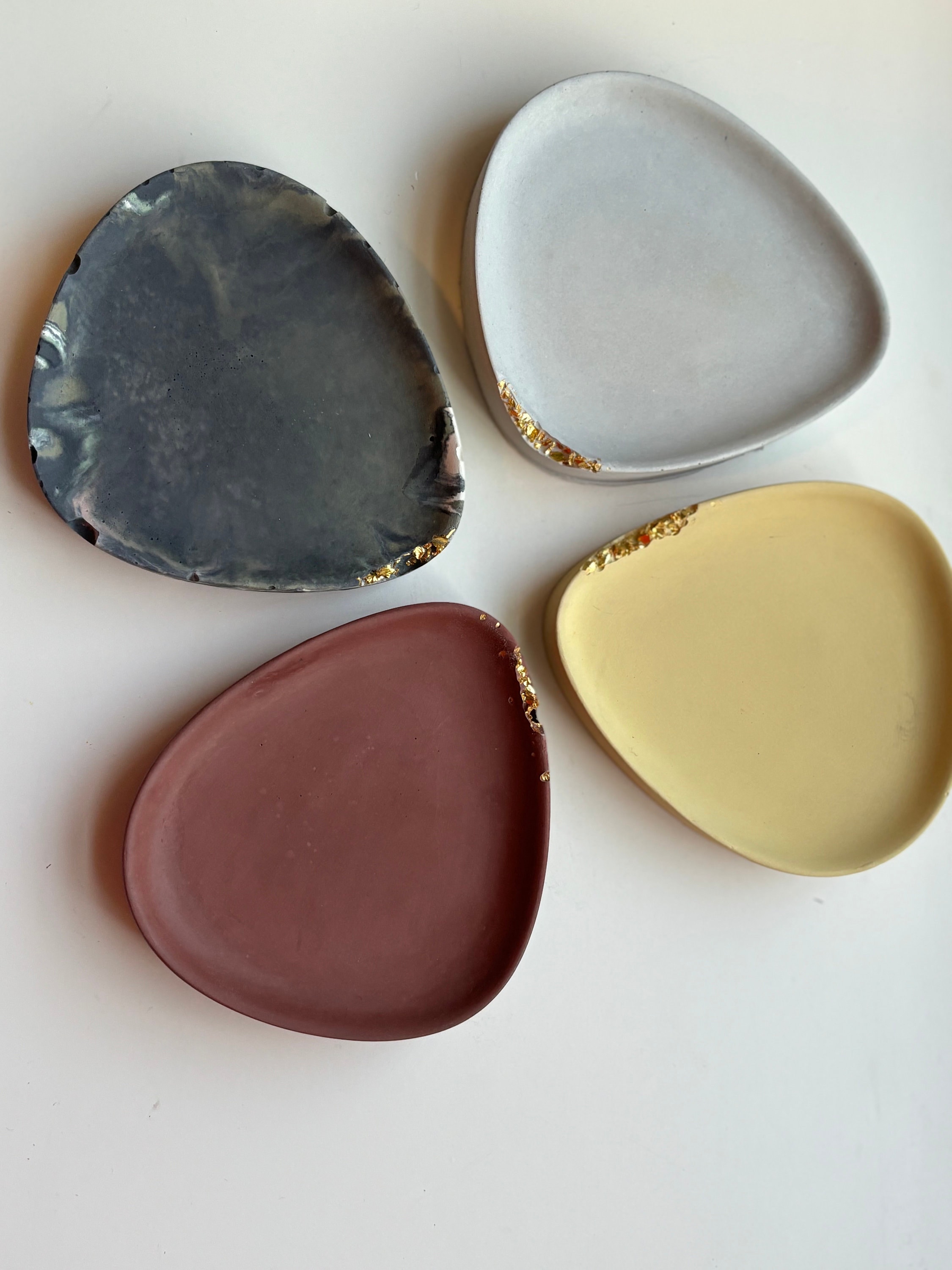 Burgundy Jewerly Tray Concrete Trays Home Decorations Bathroom Trays ...