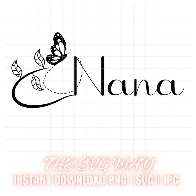 Nana SVG, Grandma SVG, Nana PNG, Gigi Svg, Retired Svg, Butterfly Svg ...