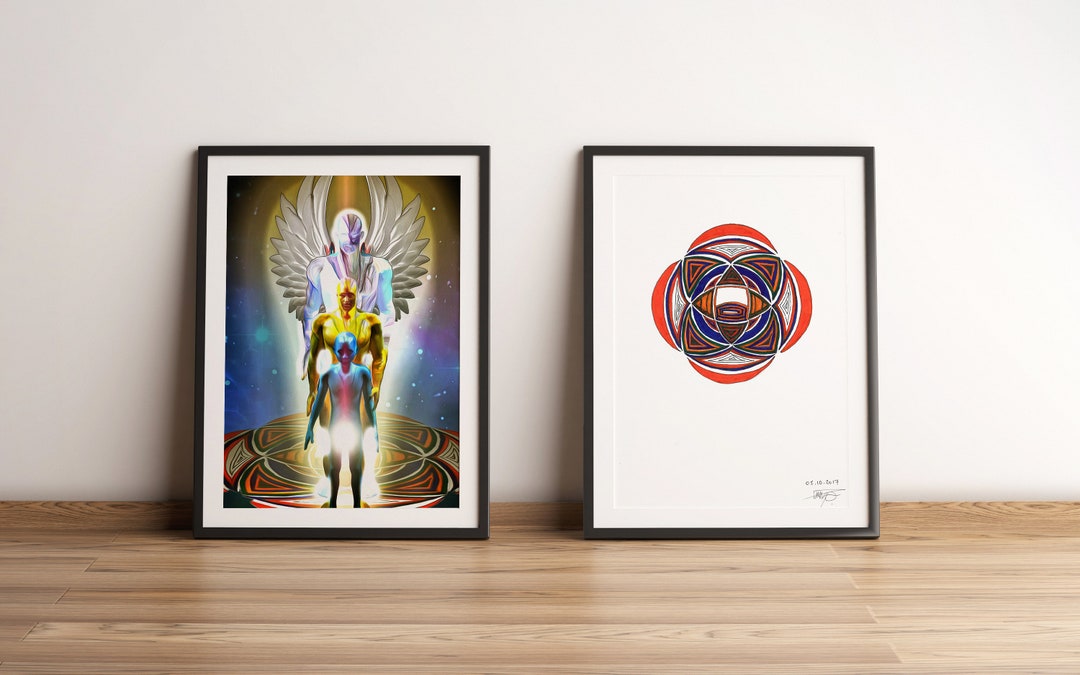 Guardian Angel Man Spiritual Digital Art for Positive Living Instant ...