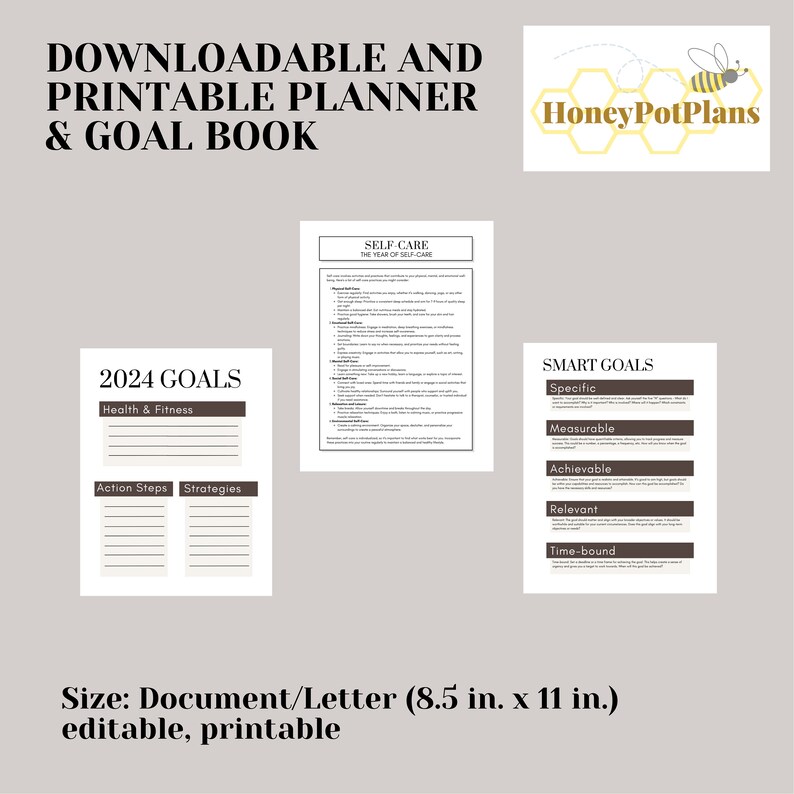 Printable Goal Planner Bundle, Weekly, Monthly, Long-term and Short ...