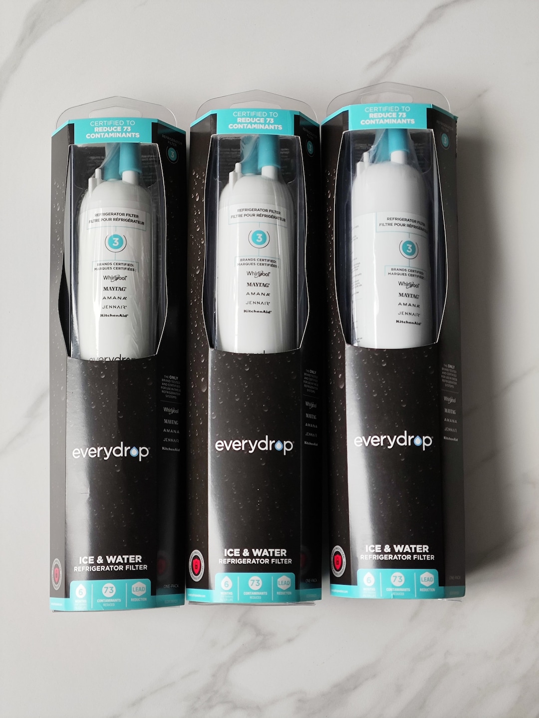 Everydrop by Whirlpool Ice and Water Refrigerator Filter 3, EDR3RXD1, 3 ...
