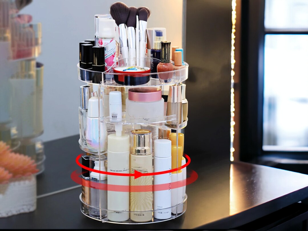 360 Rotating Makeup Organizer Storage for Brushes Makeup Brush ...