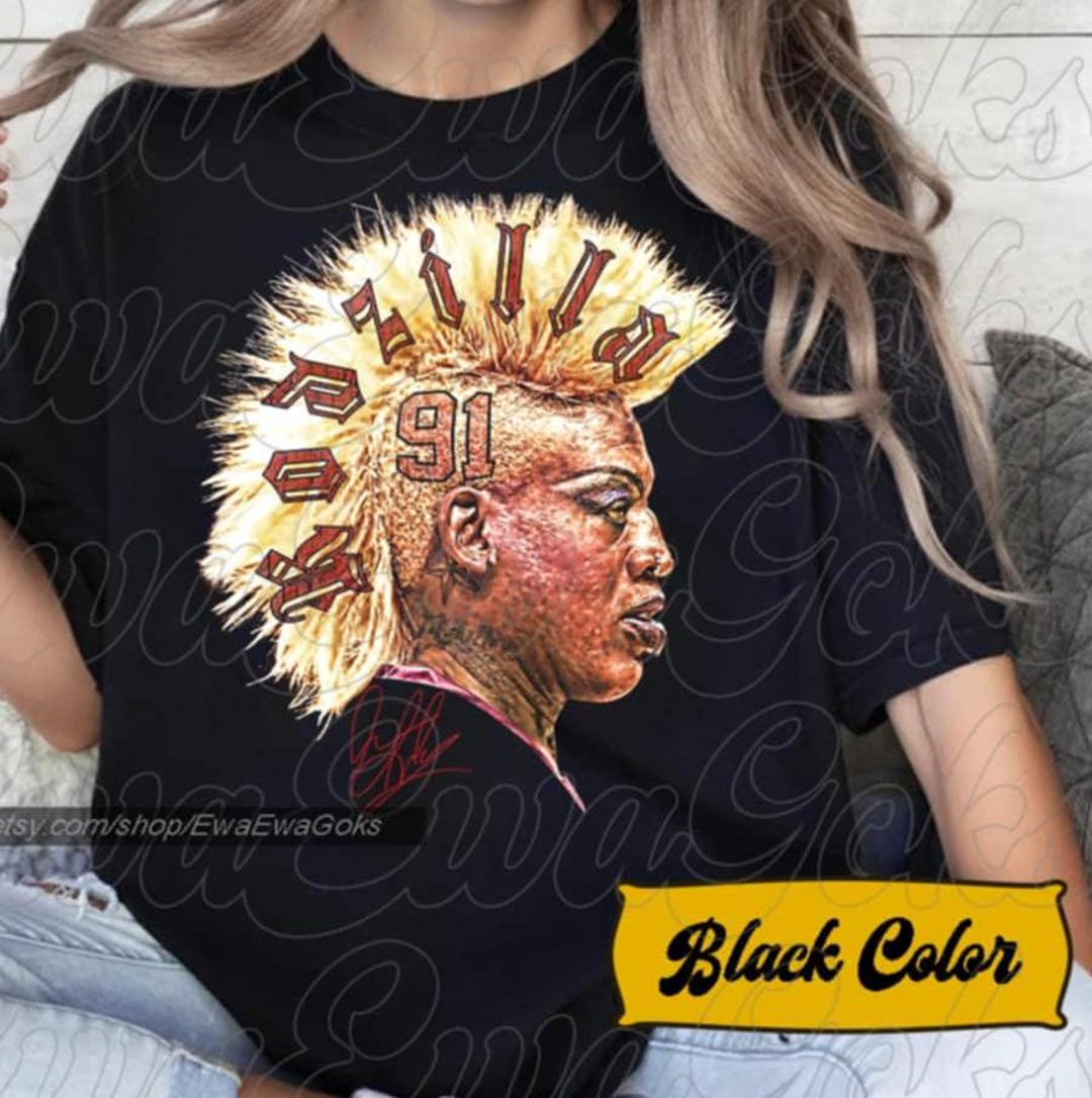 Limited Dennis Rodman Rodzilla Shirt Vintage Style Graphic Tee T-shirt ...