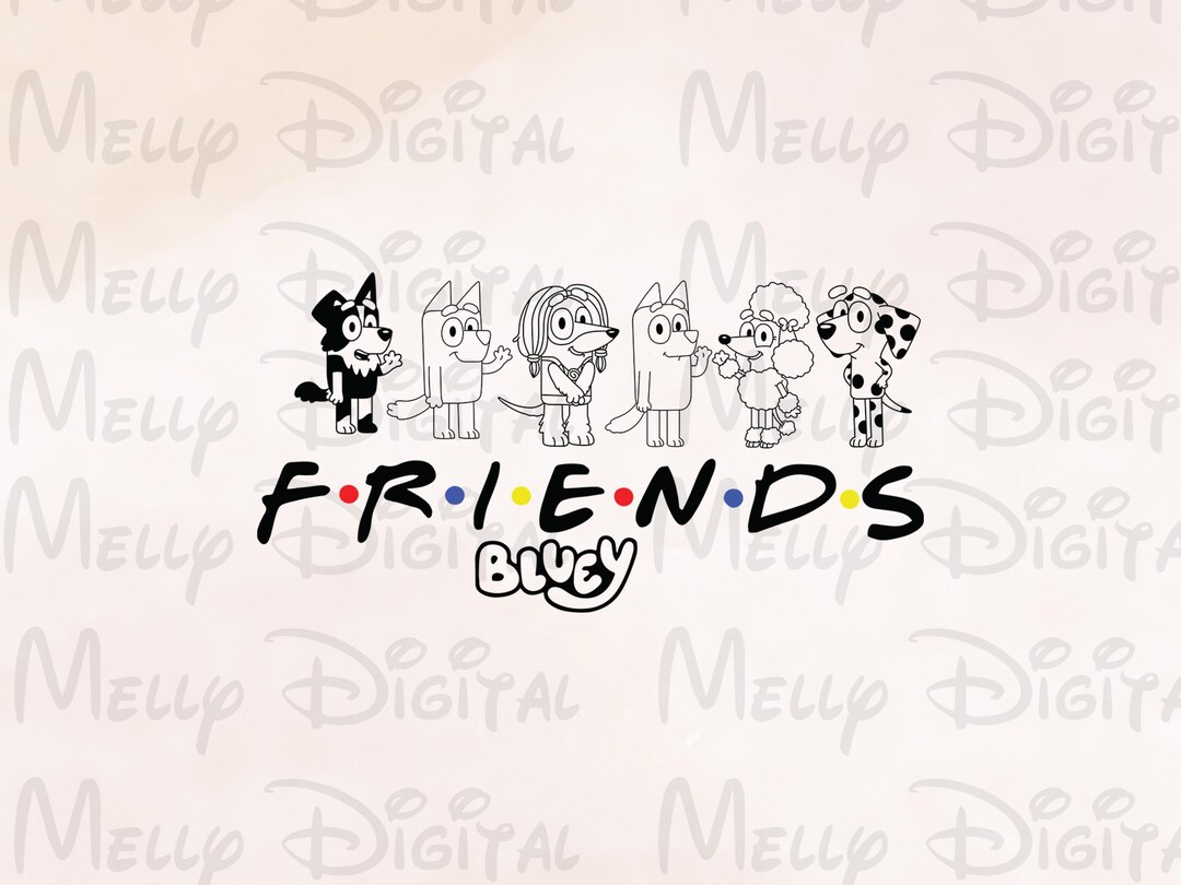 Bluey Friends SVG, Bluey Bingo Friends SVG, Bluey Cartoon Characters ...