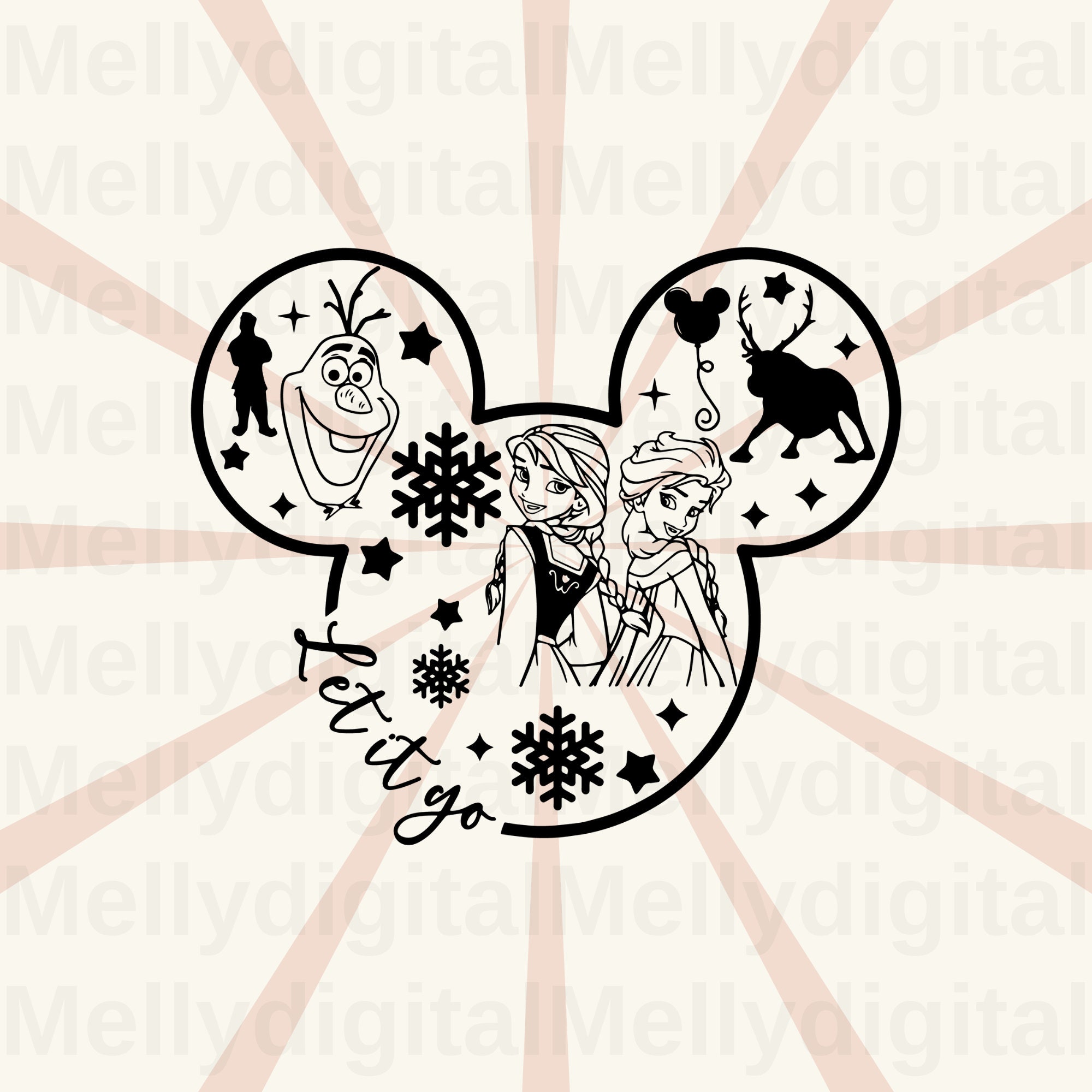 Let It Go Svg, Elsa Svg, Frozen Svg, Olaf Svg, Vinyl Cut File, Svg, Pdf ...