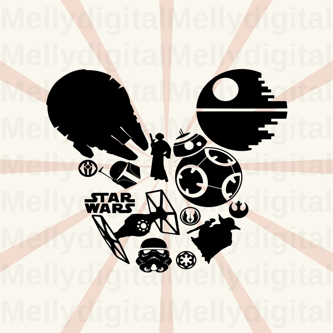 Mouse Svg, Star Wars Svg, Mouse Head Svg, Vinyl Cut File, Svg, Pdf, Jpg ...