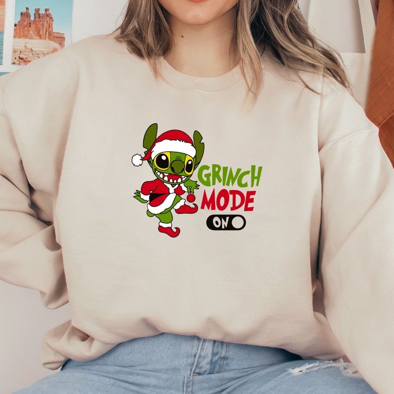 Modo Grinch en svg, Stitch Christmas SVG, Stitch Grinch SVG, Archivo de ...