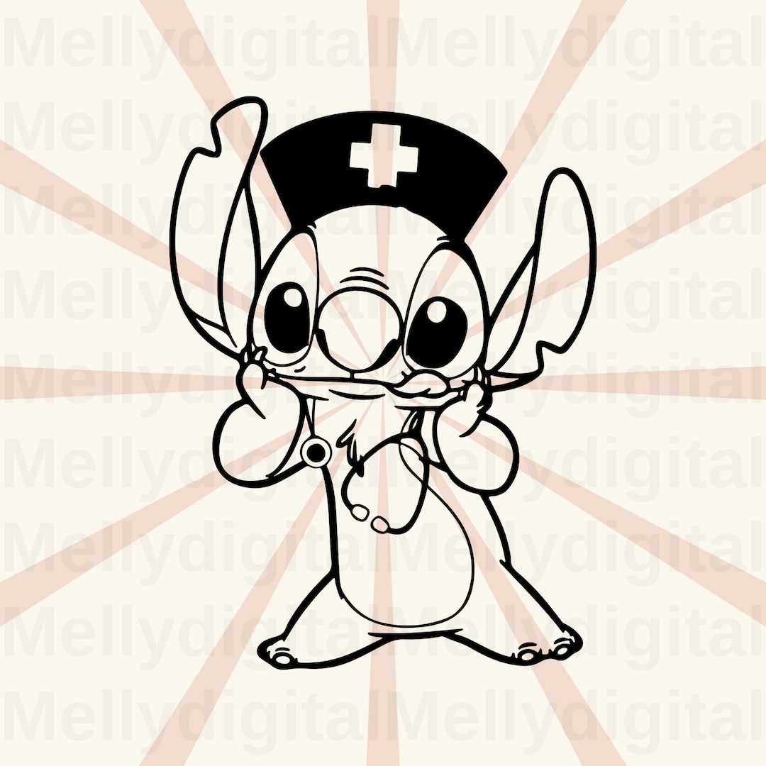 Stitch Svg, Stitch Nurse Svg, Vinyl Cut File, Svg, Pdf, Jpg, Png, Ai ...